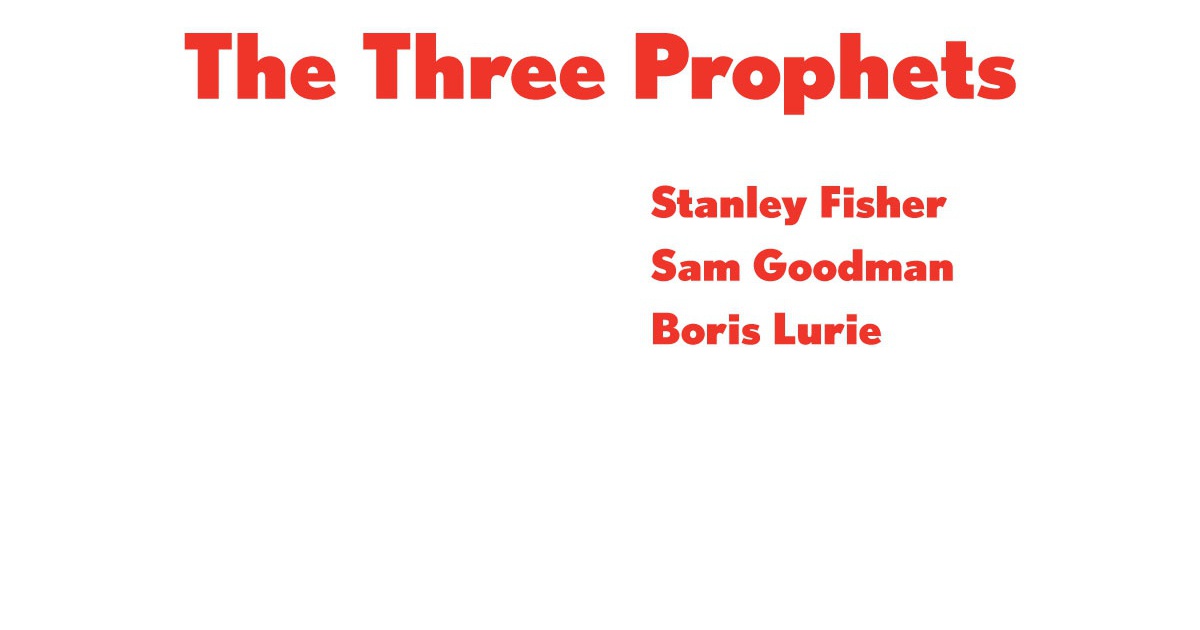 Publication: The Three Prophets: Stanley Fisher, Sam Goodman, Boris ...